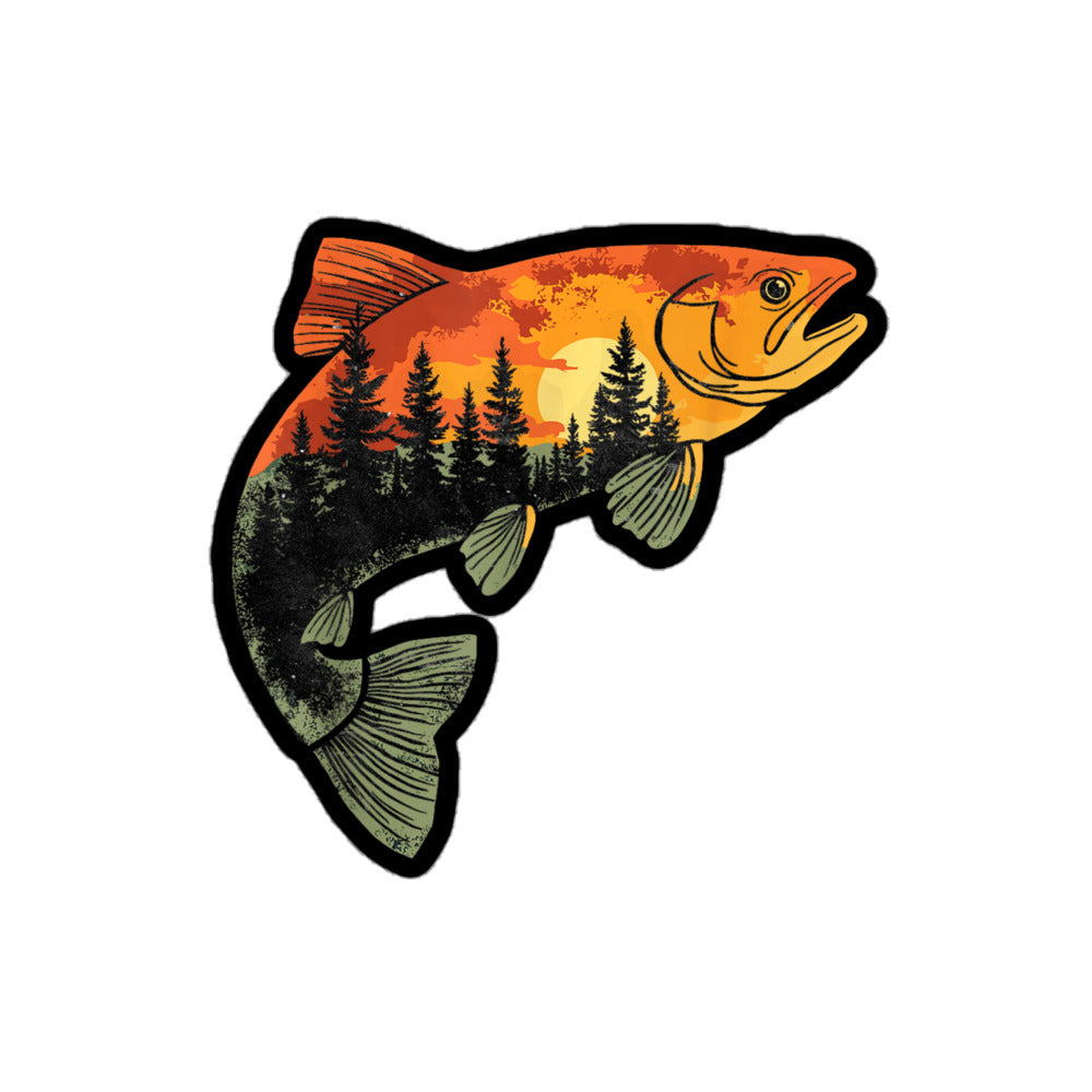 Trout Outdoors Fishing Sticker | Angler Vinyl Decal – Reel Life Clothing