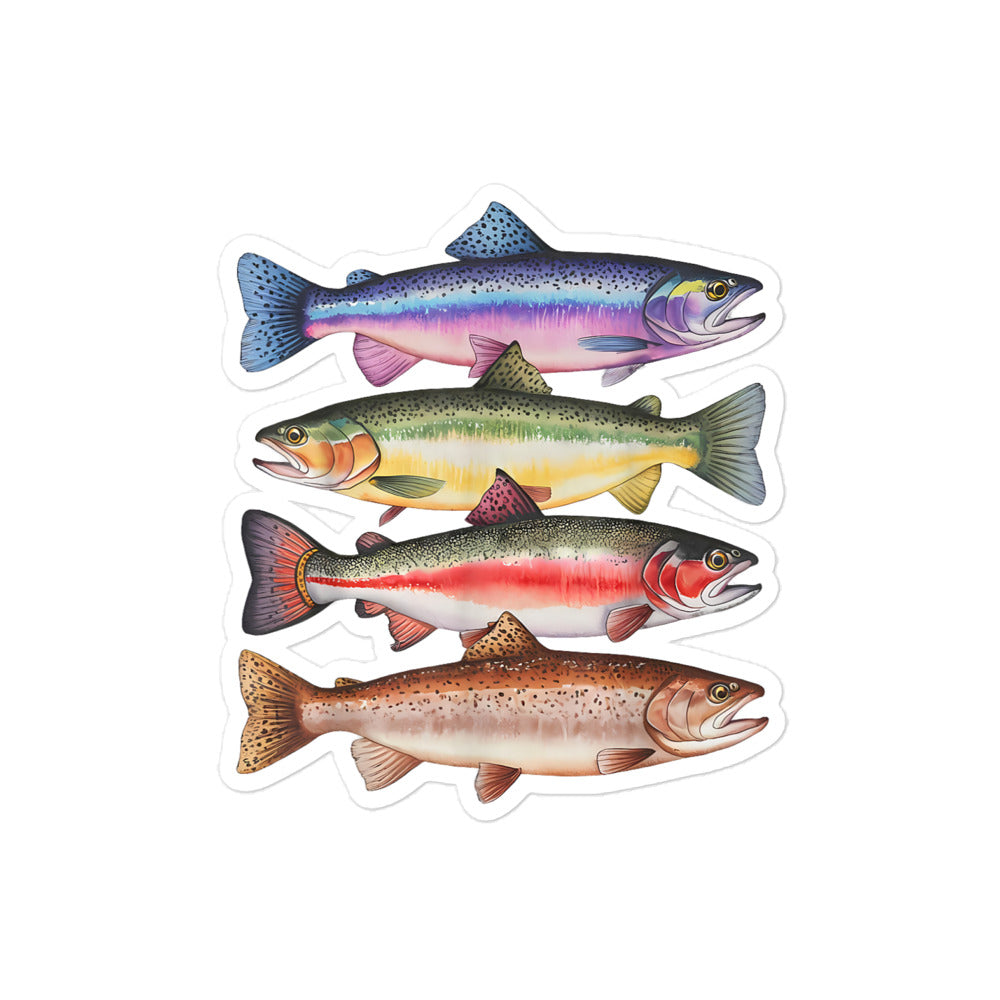 Trout Slam Fishing Sticker | Rainbow Trout Vinyl Decal – Reel Life Clothing