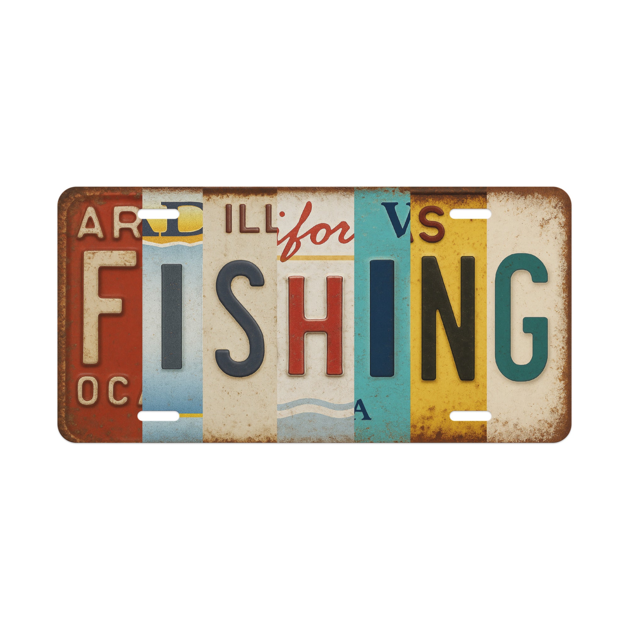 Vintage Fishing License Plate | Retro Vanity Plate (Aluminum) – Reel ...
